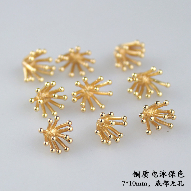 Ancient Style Small Fresh Flower Core Copper Electrophoresis Color ...