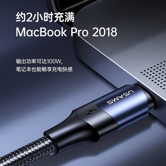 USAMS dual typec data cable pd100W fast charging cable ctoc charging ...