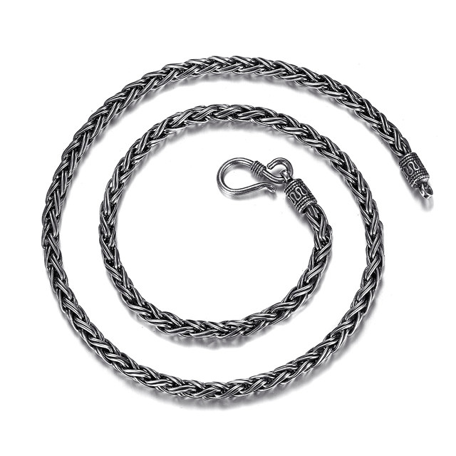 Master Men's Men's Mapced Silver Silver necklace Men's Foot Silver ...