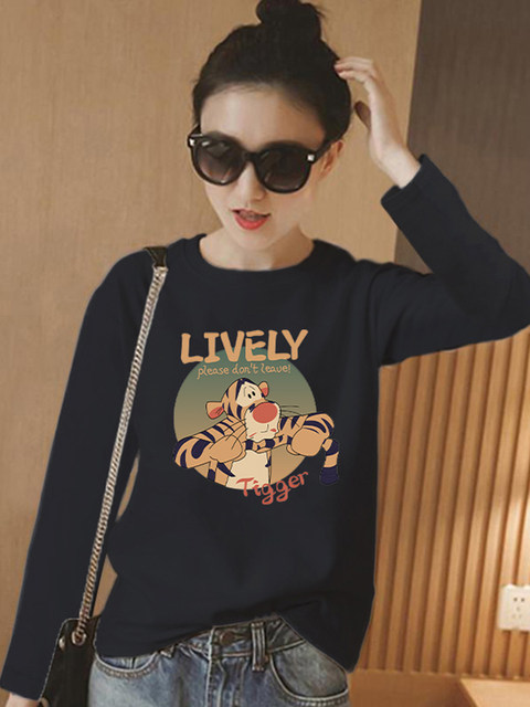 New spring clothing 2025 pure cotton white T-shirt for women long ...