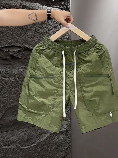 New summer men's quick-drying work shorts Korean style versatile loose ...