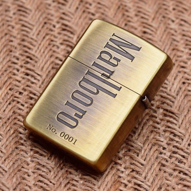 Zippo Genuine Pure Copper Armor Bull Head Marlboro Kerosene Lighter