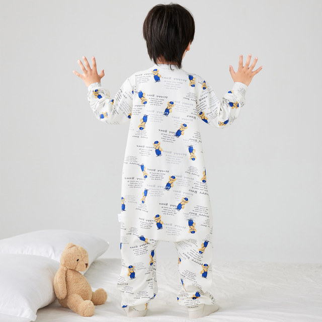 Linglingduo children's spring and autumn one-piece pajamas, belly ...