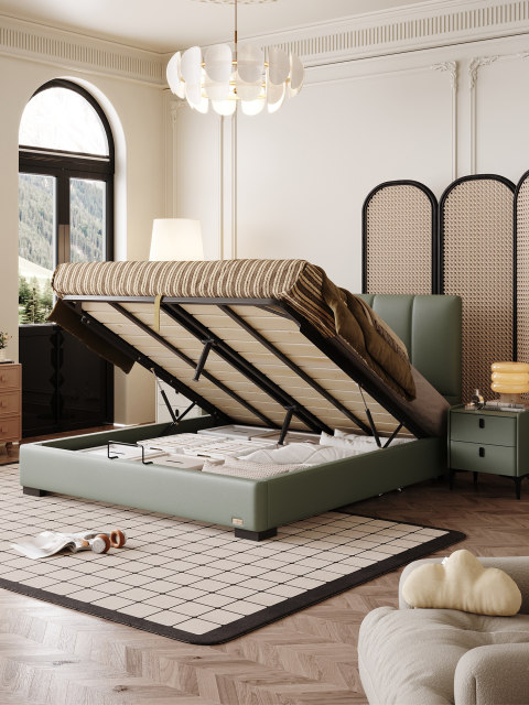 Dragon and Phoenix Mattress Thin Bedside Small Apartment Leather Bed ...
