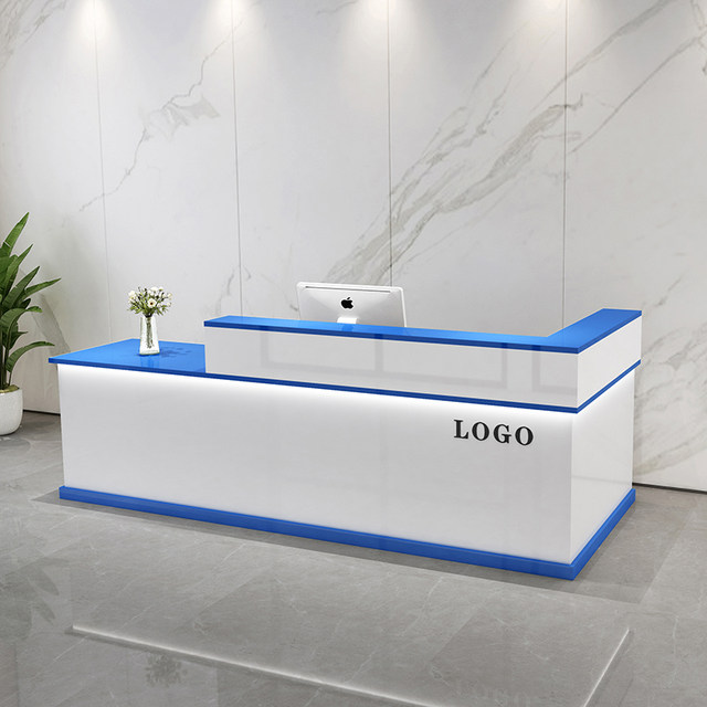 The front desk reception platform light luxury lacquered bar clothing ...