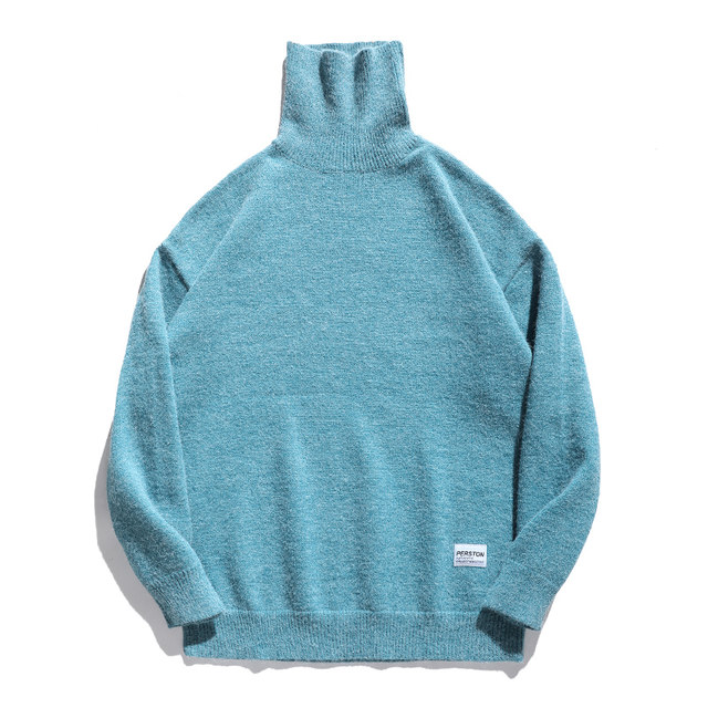 Weichen autumn and winter trendy large size turtleneck sweater fat man ...