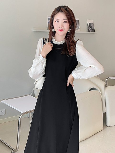 This year's popular beautiful dress women's inner skirts, fake two ...