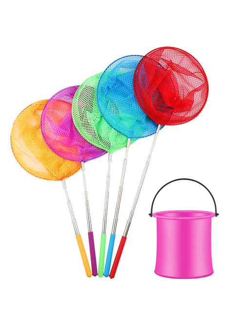 Children use fishing nets, dragonfly butterfly nets to catch insects ...