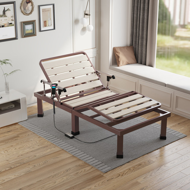 Electric bed household multifunctional elderly bed with guardrails ...