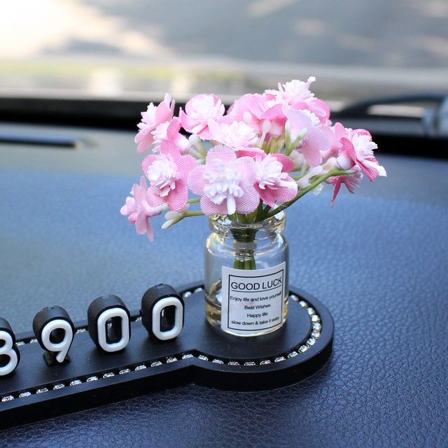 Flower car temporary parking number plate car on board three ...