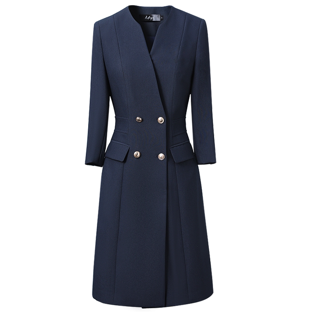 Professional dress high -level women's clothing seven -point sleeveless ...