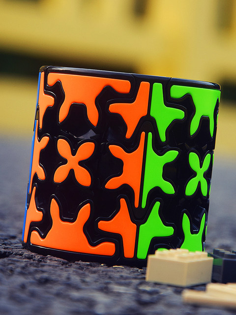 Third-order gear Rubik's cube solid color sticker-free 3-order ...