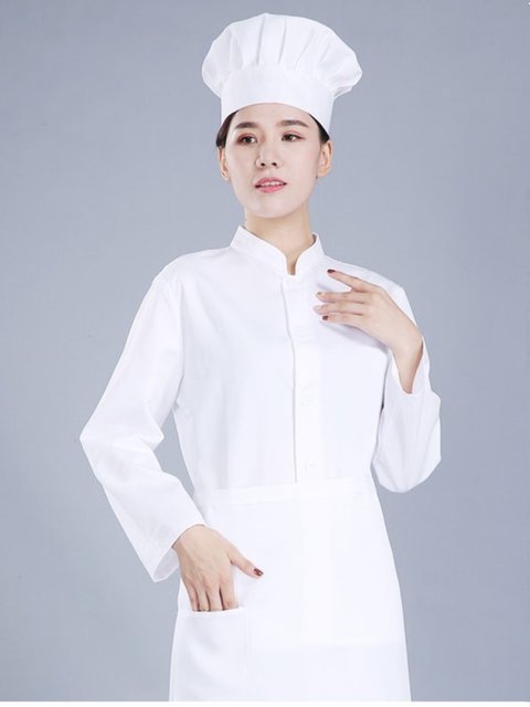 School cafeteria work clothes kitchen work clothes men long sleeve chef ...