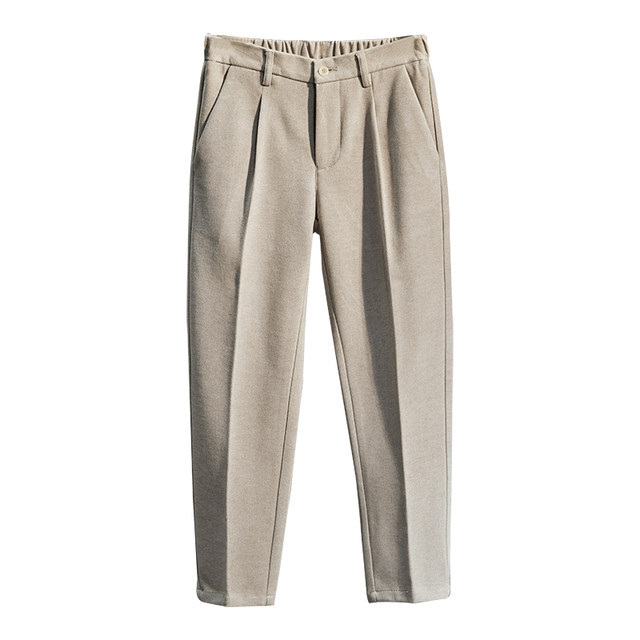 2024 winter woolen suit trousers men's trendy high-end BF style ...