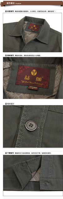 Middle-aged and elderly men's cotton lapel jackets, spring and autumn ...