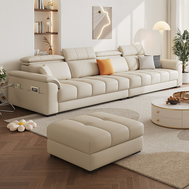 Bersena's modern minimalist fabric sofa combination creamy style small ...