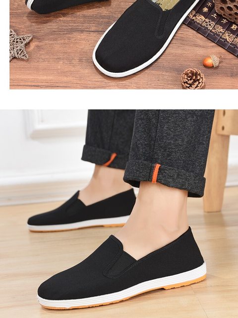 Old Beijing cloth shoes men's single shoes spring and summer breathable ...