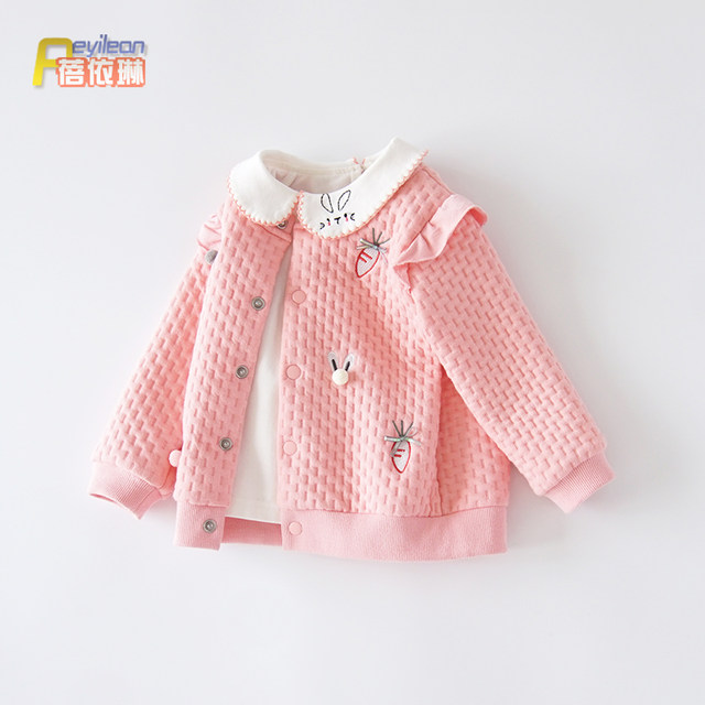 Little girl baby autumn coat fashionable 0 to 1 years old 3 spring and ...