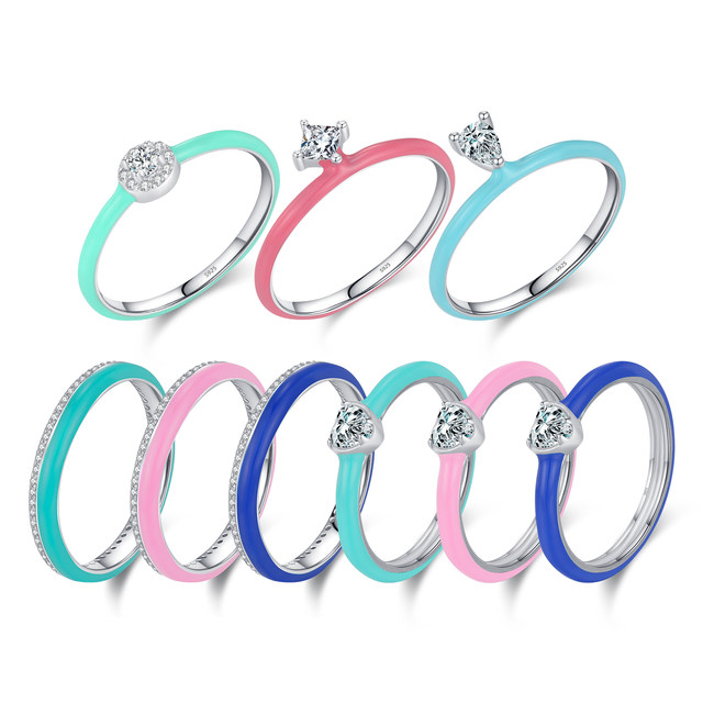 MODIAN S925 sterling silver dopamine diamond ring female internet ...