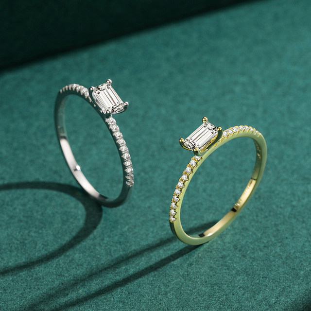 MODIAN design floating inlaid European and American ins temperament ring women's 925 sterling ...