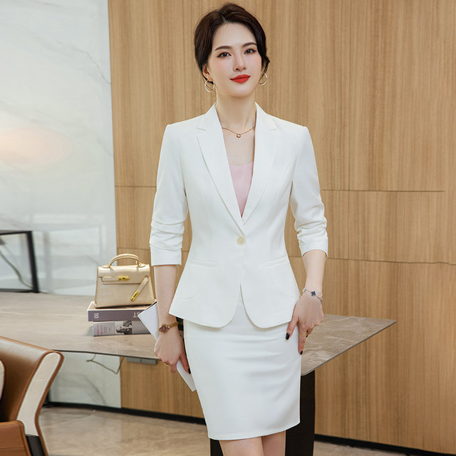 Rose red suit suit female autumn 2024 new slimming thin beauty salon ...