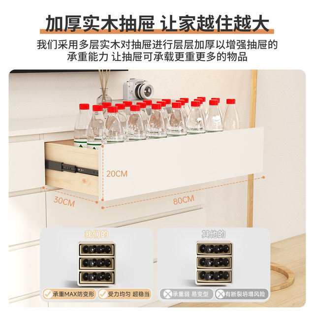 Sanmeng solid wood, five bucket cabinets, bedrooms to storage drawer ...