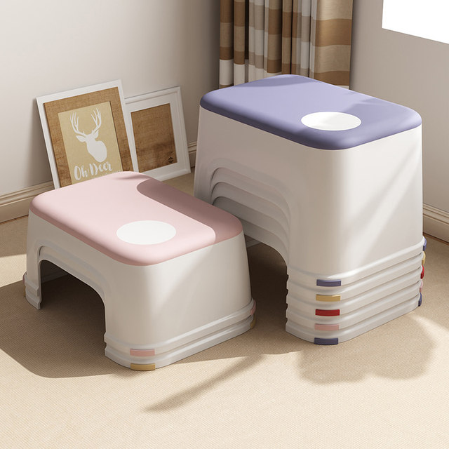 Sanmeng plastic small stool household thickened low stool children's ...