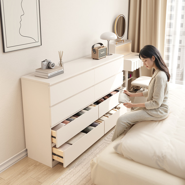 Sanmeng solid wood, five bucket cabinets, bedrooms to storage drawer ...