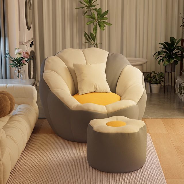 Lazy sofa sleepable and reclining bedroom small sofa single recliner ...