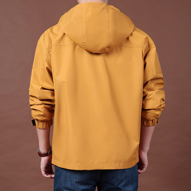 Large size loose jacket men's autumn outdoor sports windproof quick ...