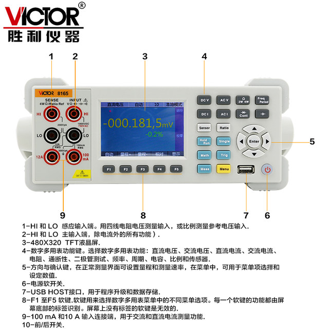 Victory VC8246A/B desktop high-precision multimeter VC8145C digital ...