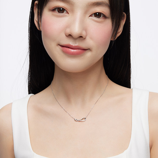 Katiro Unlimited Star Mang Necklace Girls 925 Silver INS Light Luxury Clasia Bone Chain Silver ...