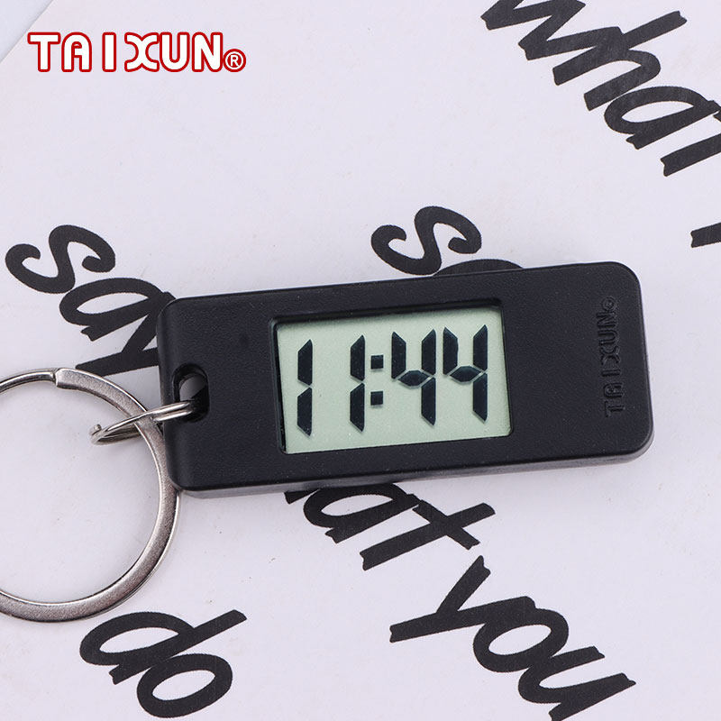 Taixun ミニ電子時計 - 静音キーチェーンクロック