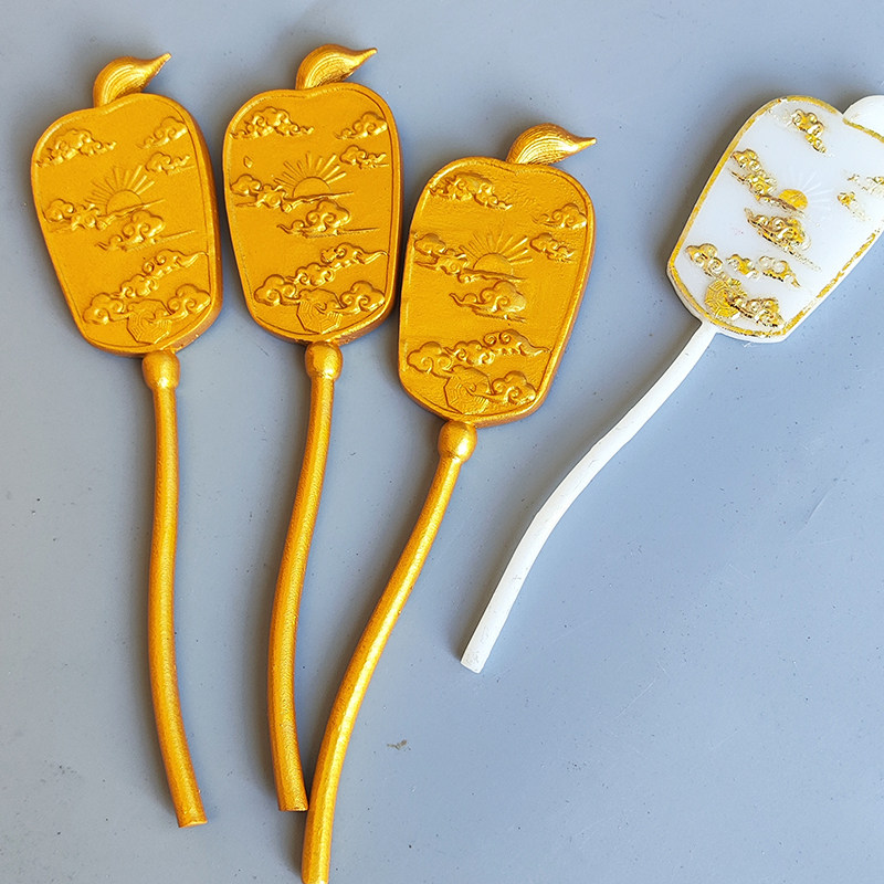 White marble Taishang Laojun's magic weapon, banana fan, Laojun fan ...