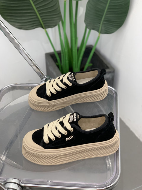 Genuine leather velvet panel shoes for women 2024 autumn new versatile ...