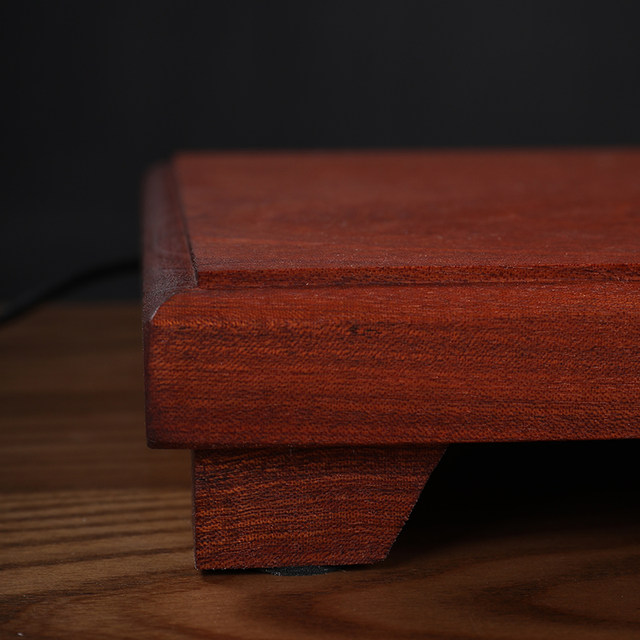 Oriental clay Buddha light base solid wood rosewood base with lamp ring ...