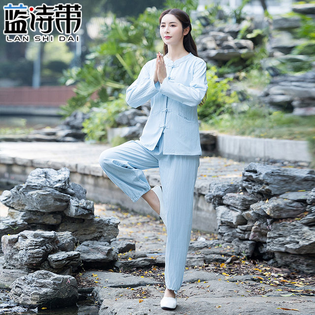 Tang Dynasty cheongsam Chinese style Zen women's tea clothes Zen ...