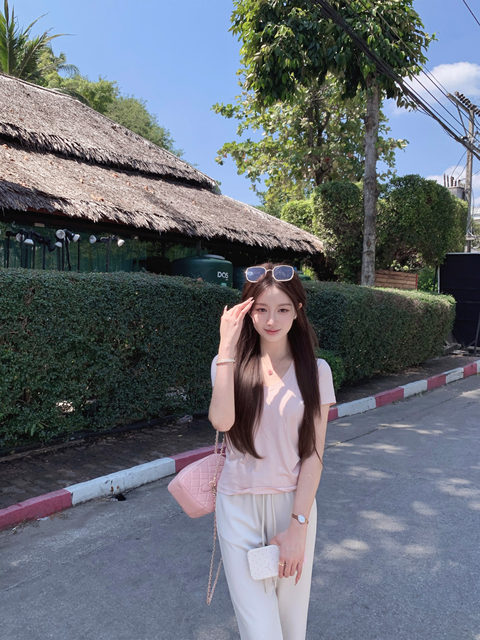 Cute Ja Commuting Weekend~ Solid Color Casual Embroidered Front ...