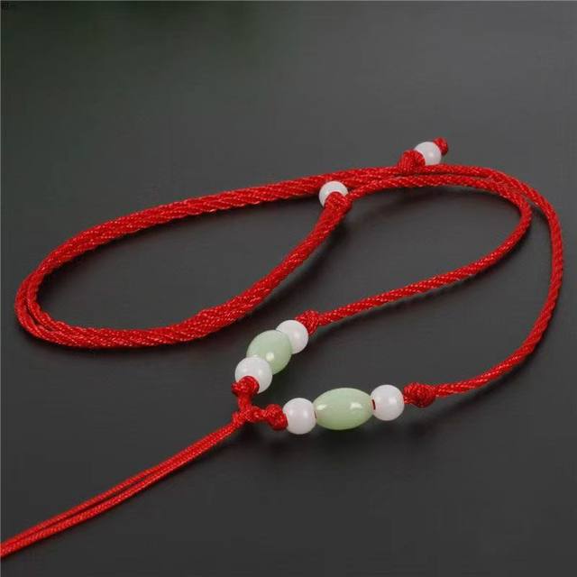 Buy one get one free hand braided rope necklace red rope lanyard ...