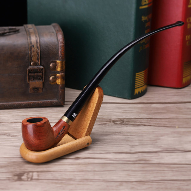 Wooden cigarette set, small round pot, reading pipe, briar wood pipe ...