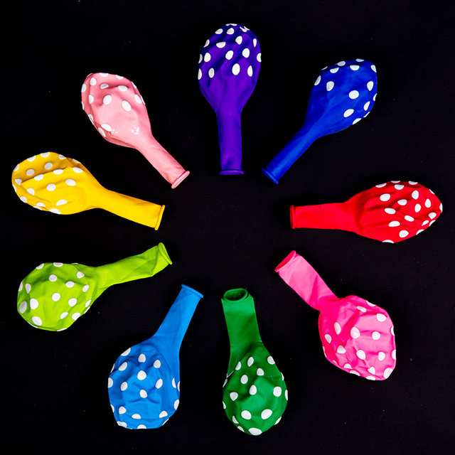 12-inch thickened balloon dots polka dots spots stars transparent photo ...