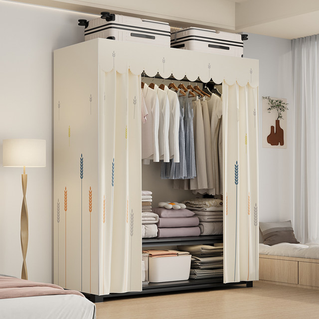 Fully enclosed shelf wardrobe, sturdy and durable, simple wardrobe ...