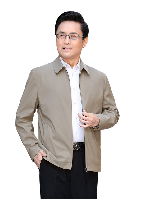 Spring dad thin casual jacket men's spring and autumn middle-aged ...