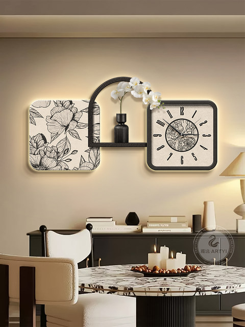 Nanyang style restaurant decoration painting with clocks and high-end ...