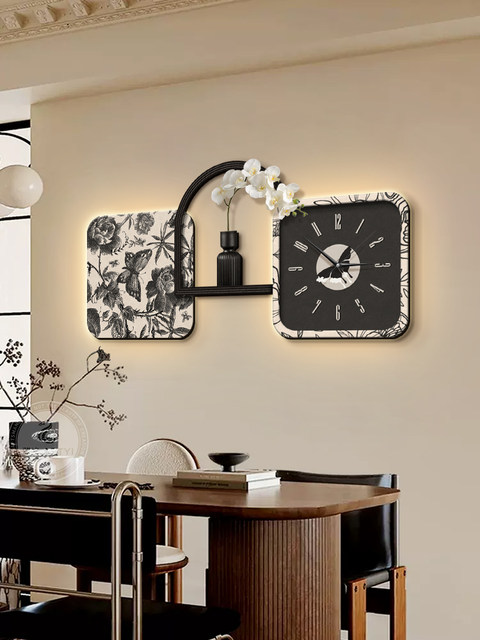 Nanyang style restaurant decoration painting with clocks and high-end ...