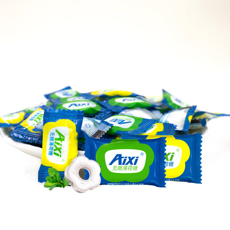 Aixi Sugar-Free Mint Candy 750g x 6 Bags - Pear Alcohol Flavored Cool ...