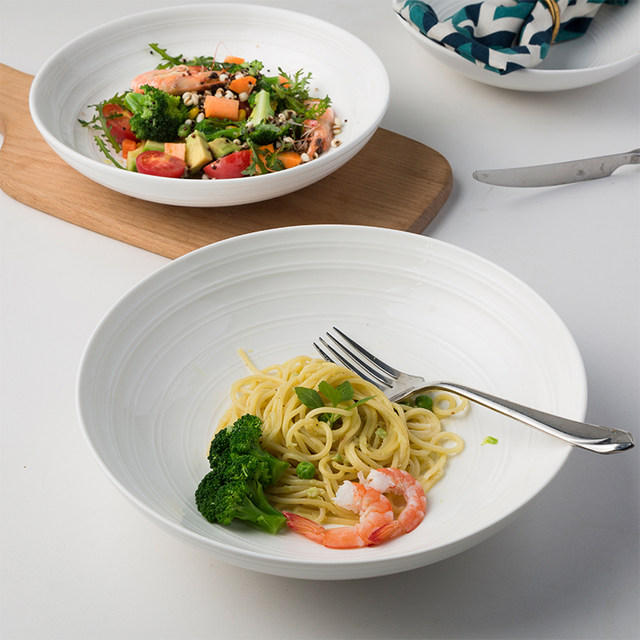 IMhouse simple white plate ceramic tableware creative home vegetable ...