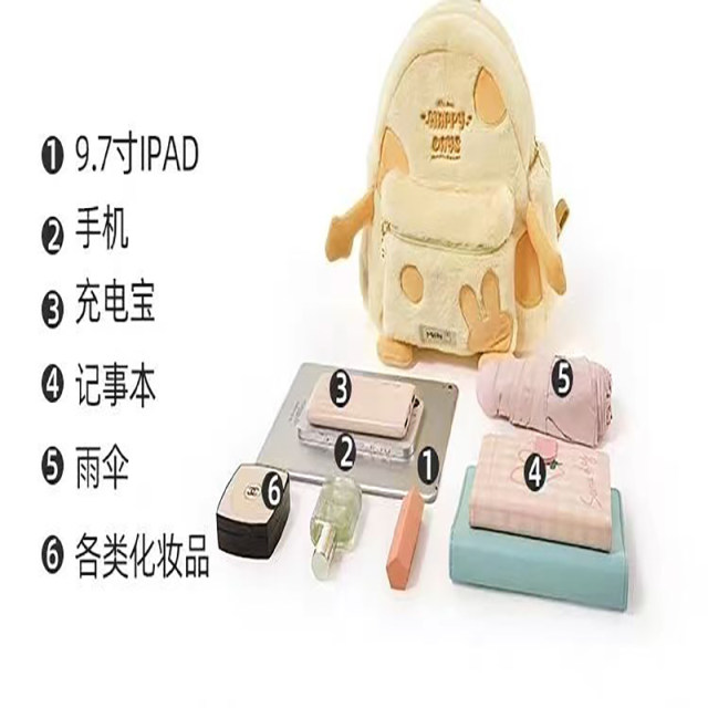 Miffy Cheese Backpack Original Girls Commuting Plush Cheese Small ...