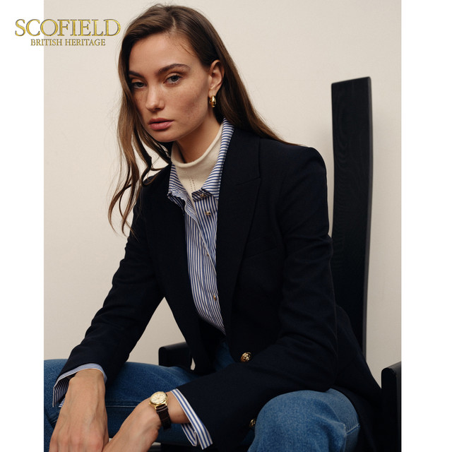 Scofield women's black commuter temperament retro suit suit formal suit ...