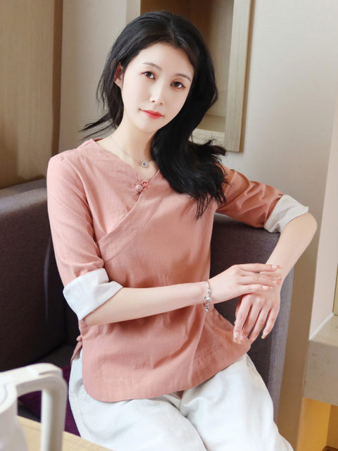 2025 summer white Hanfu tops for women's tea clothes for women Chinese ...